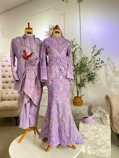 Baju Sanding Songket 3D Purple | PP Signature Premium Wedding Dress ...
